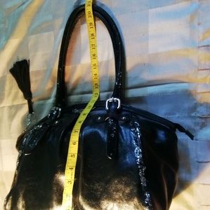 Danier | Bags | Danier Genuine Leather Black Satchel Shoulder Bag ...